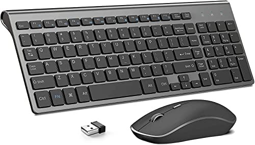 Rechargeable Wireless Keyboard & Mouse - J JOYACCESS 2.4G Full Size ...