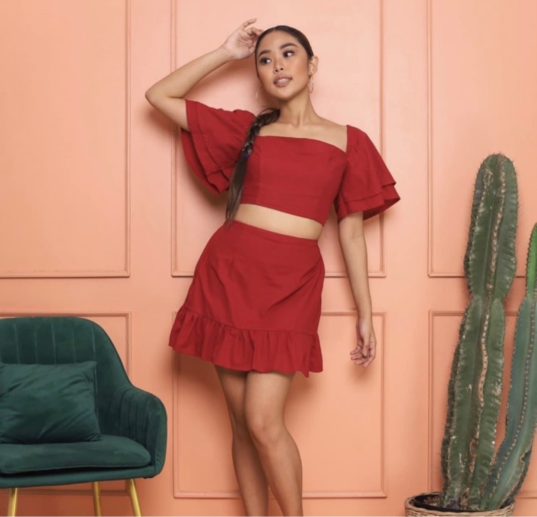 Red coordinates, Women's Fashion, Dresses & Sets, Sets or Coordinates ...