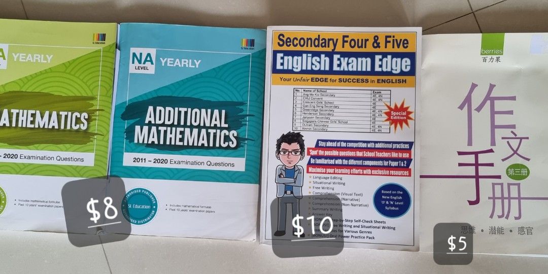 Secondary school text books, workbook and 10 years series, Hobbies ...