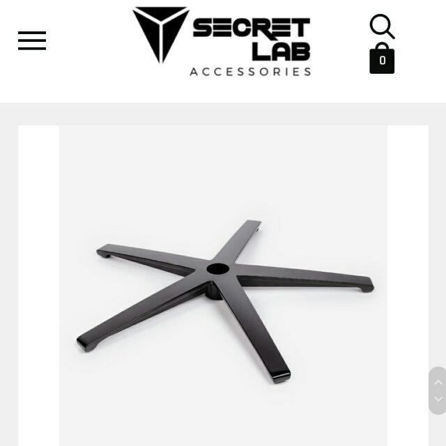 Secretlab Titan Parts - Aluminum Wheelbase, Computers & Tech, Parts ...