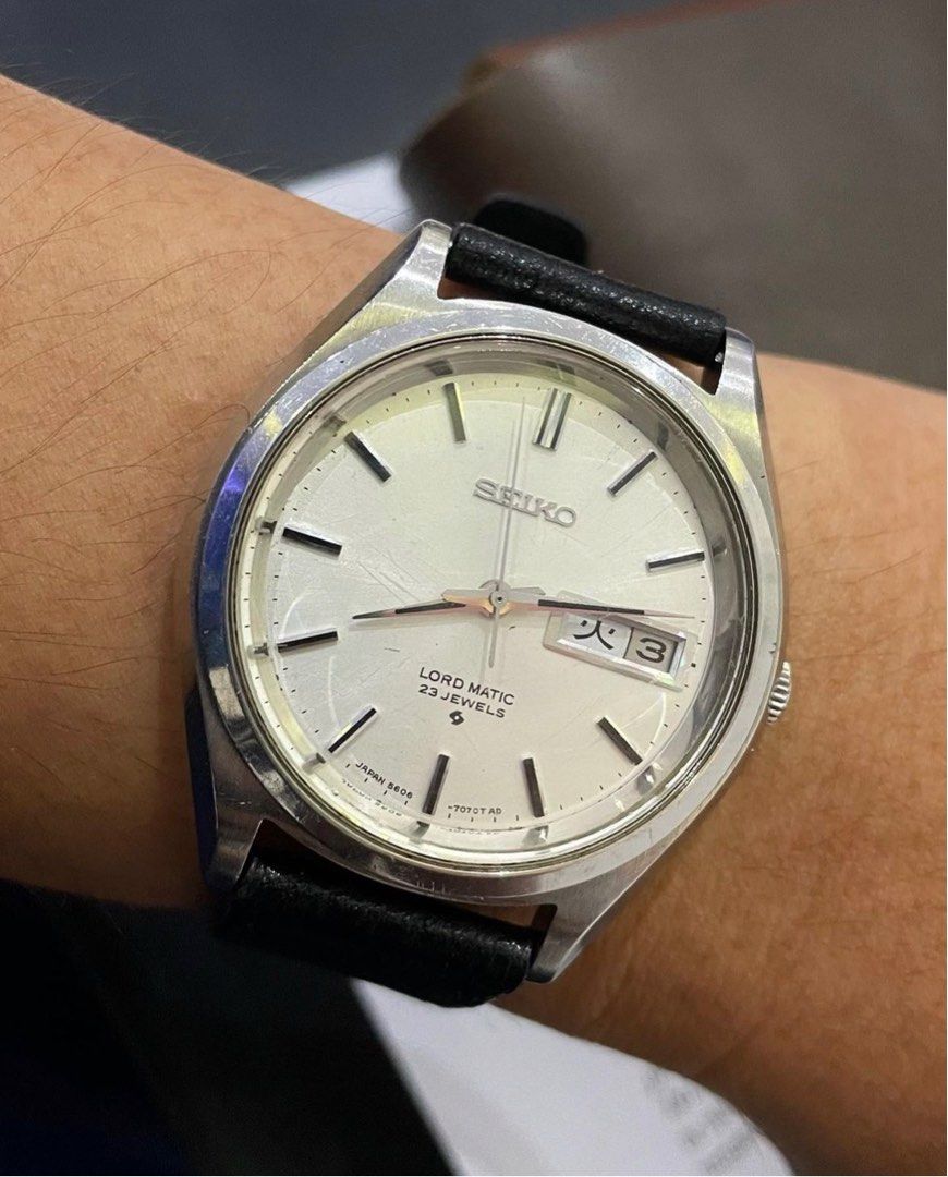 Seiko Lord Matic 5606-7070 (rare no LM logo version), Men's Fashion, Watches & Accessories ...