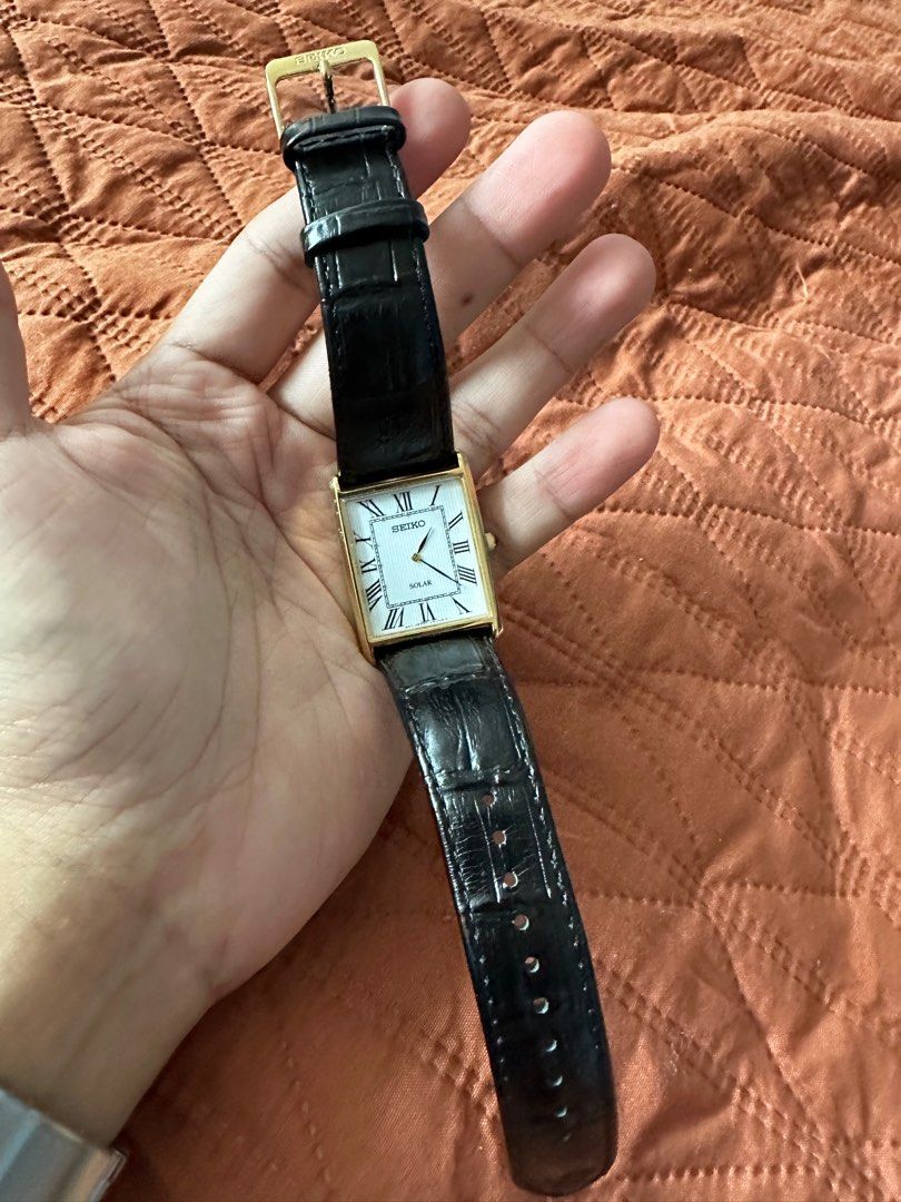 Seiko Solar Tank SUP880, Men's Fashion, Watches & Accessories, Watches ...