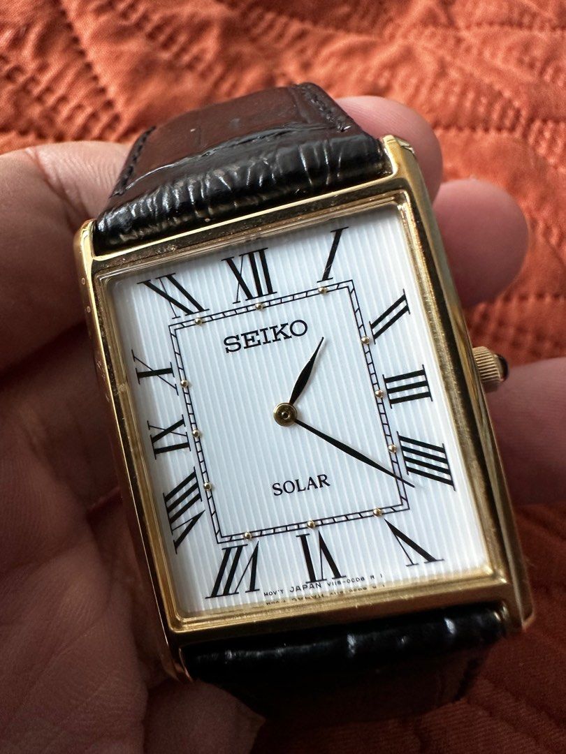 Seiko Solar Tank SUP880, Men's Fashion, Watches & Accessories, Watches on Carousell