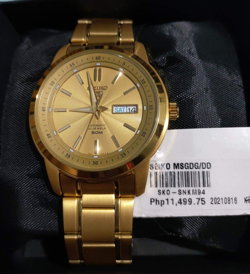 Seiko sports gold automatic, Men's Fashion, Watches & Accessories ...