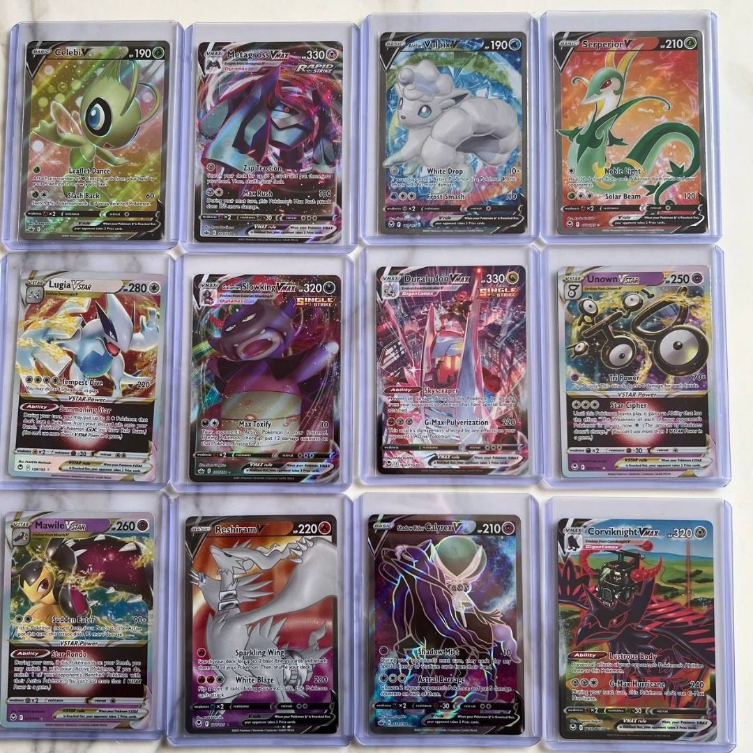 SINGLES V VSTAR VMAX Pokemon Silver Tempest Celebi V Metagross VMAX ...