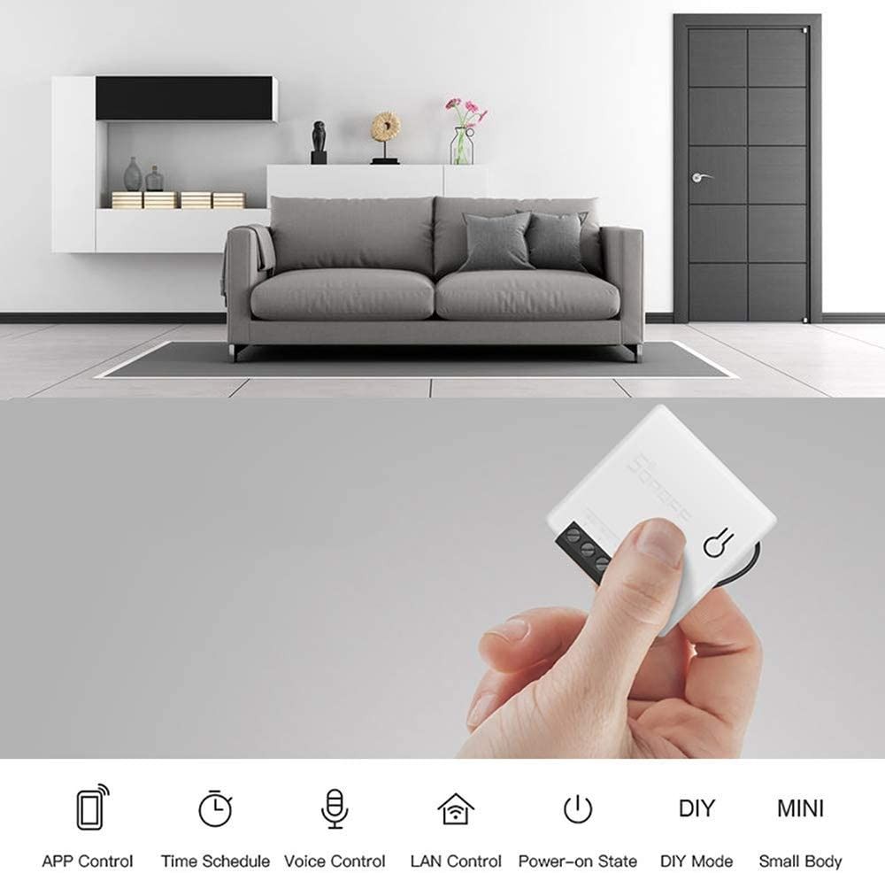 SONOFF Mini R2 WiFi Smart Switch DIY Switch 2-Way Programmable Light ...