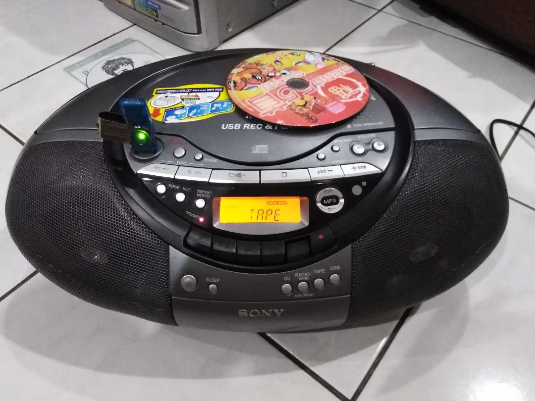 Sony Boombox CFD-SR60CP USB Rec & Play CD Kaset Digital Synthesizer ...