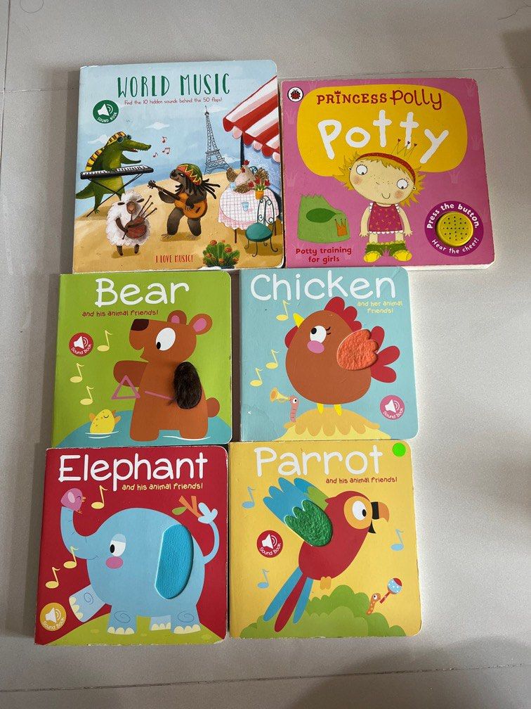Sound books / princess Polly potty / bear and animal friends / chicken ...
