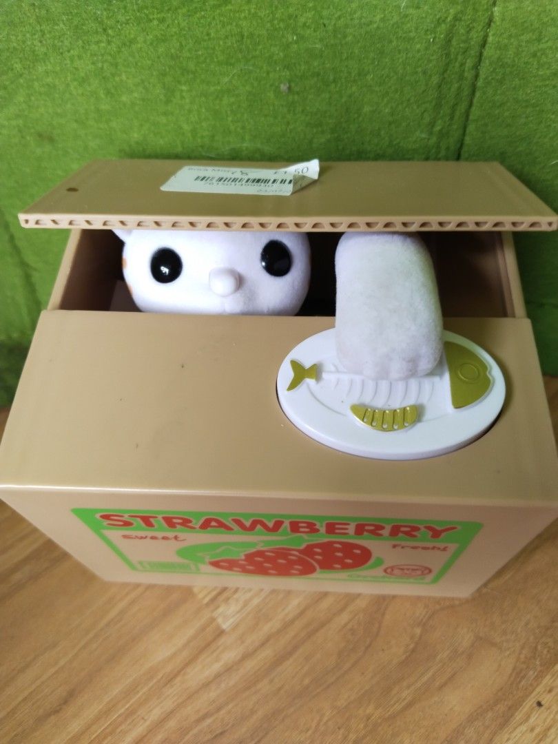 Strawberry coin bank, Hobbies & Toys, Toys & Games on Carousell