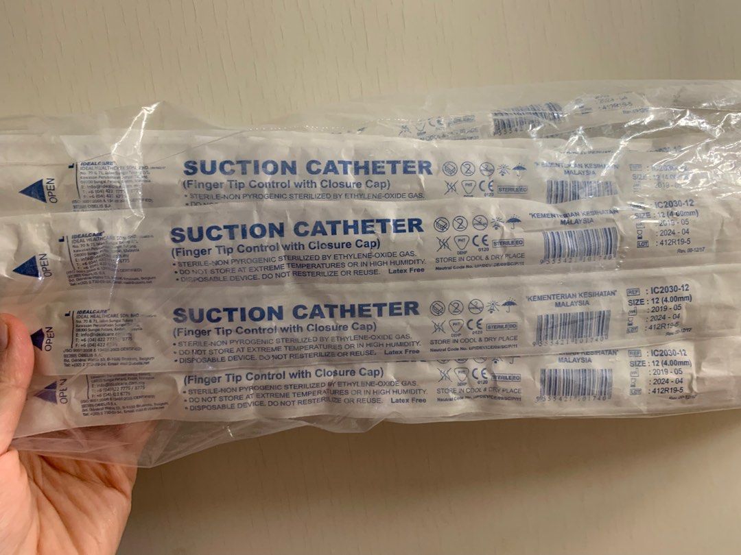 Suction Catheter size 12, Health & Nutrition, Medical Supplies & Tools ...