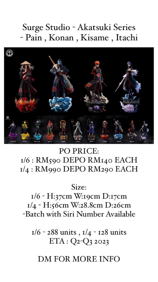 Surge Studio - Akatsuki Series - Pain, Konan ,Kisame, Itachi, Hobbies ...