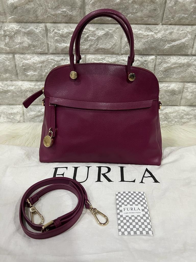 Tas Wanita Authentic Shoulder Bag Furla Dome Fuschia Medium Original ...