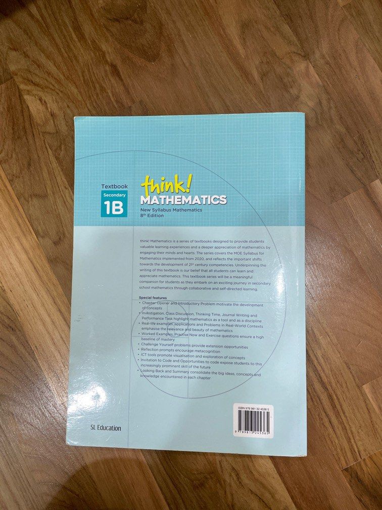 think!Mathematics textbook 1A and 1B, Hobbies & Toys, Books & Magazines ...