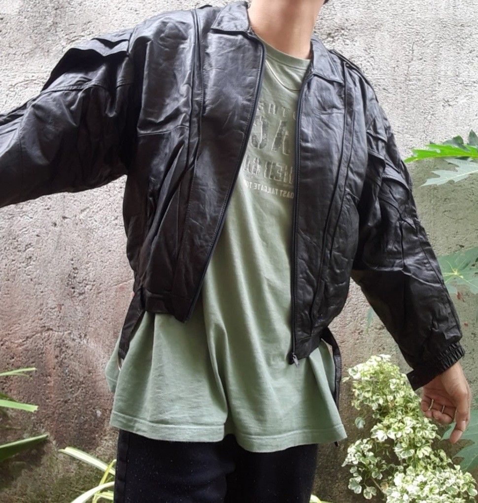 Thrifted 70s Jayco cropped biker leather jacket, Men's Fashion, Coats ...