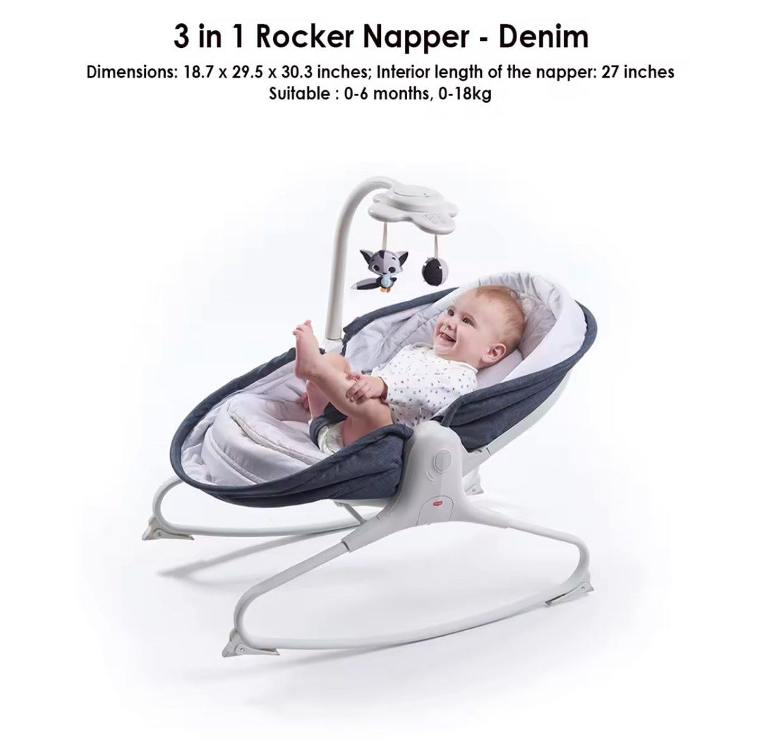 Tiny Love Rocker 3 in 1 rocker napper, Babies & Kids, Baby Nursery ...