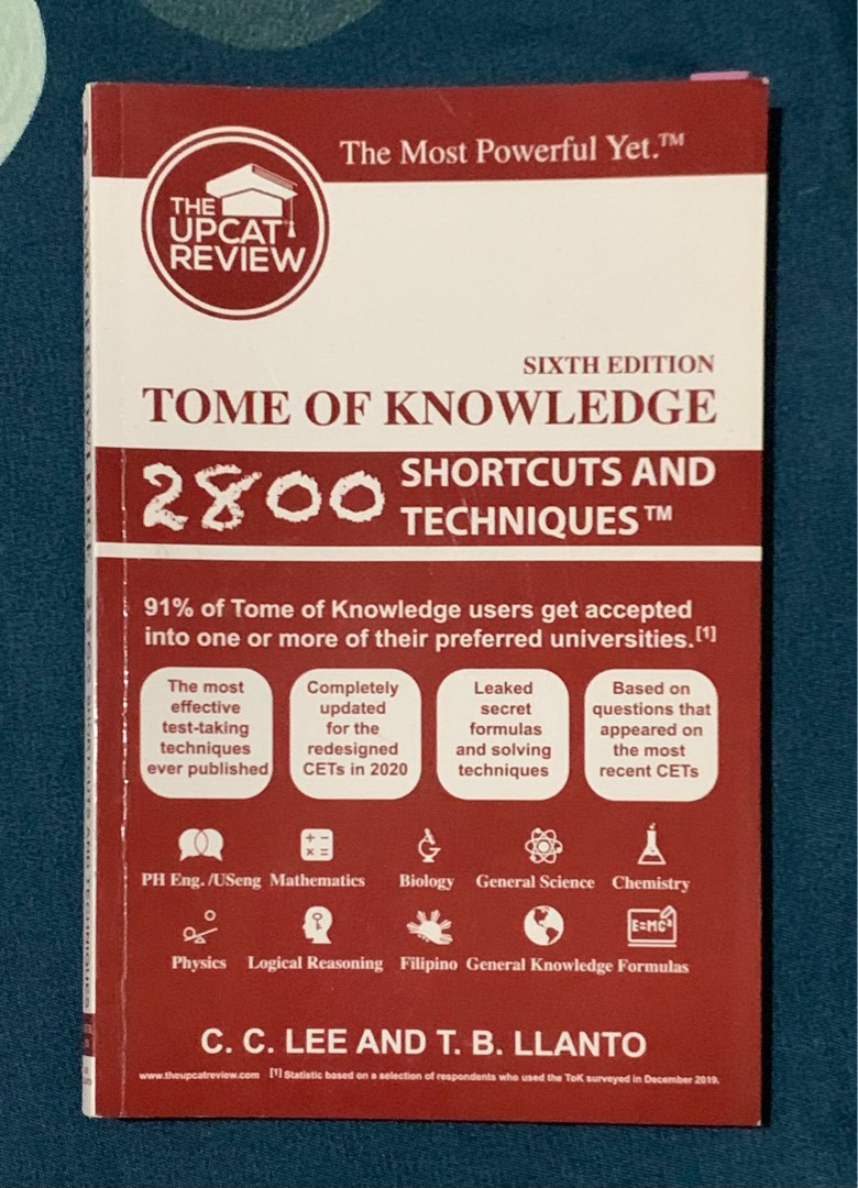 Tome of Knowledge (UPCAT REVIEWER), Hobbies & Toys, Books & Magazines ...