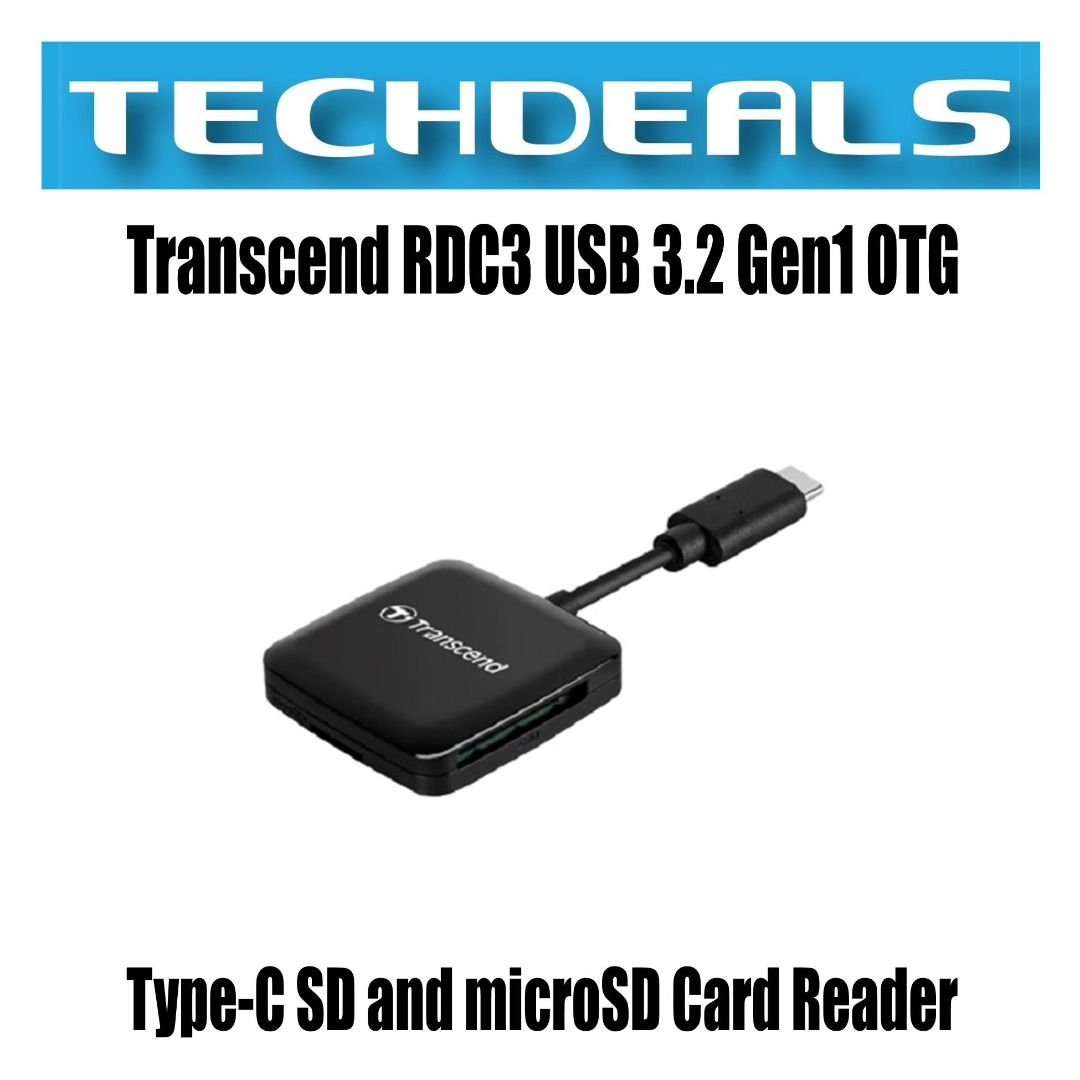 Transcend RDC3 USB 3.2 Gen1 OTG Type-C SD and microSD Card Reader ...