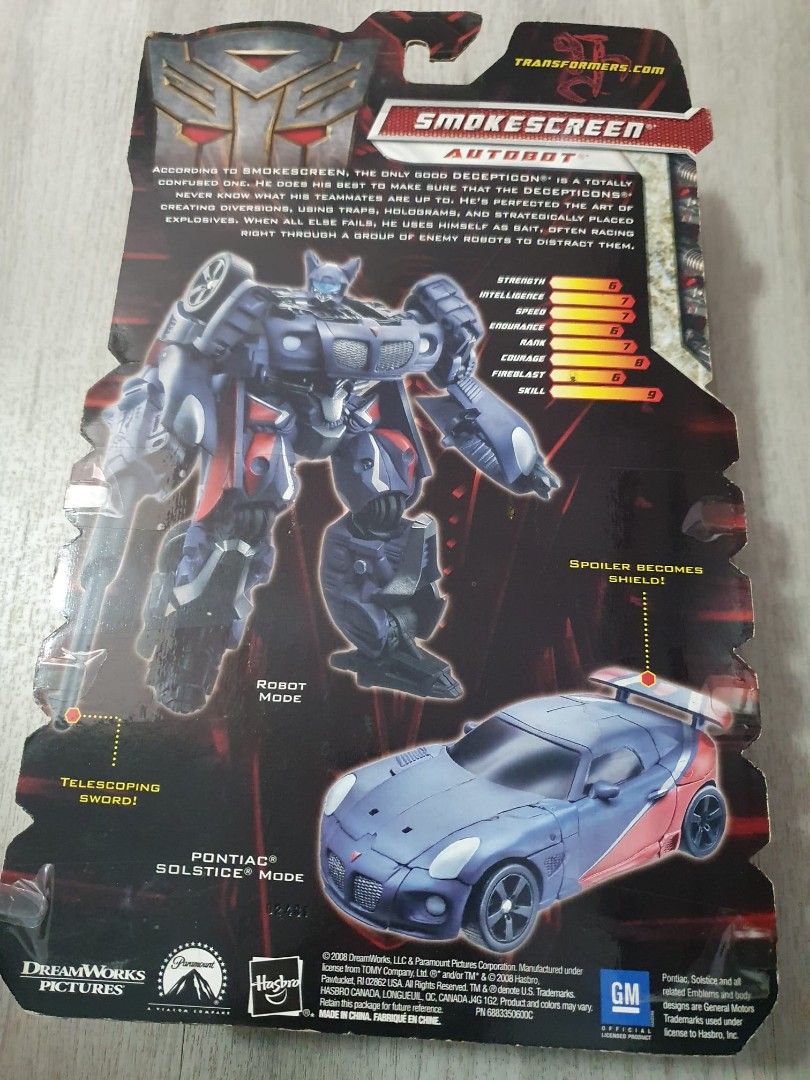 Transformers Smokescreen Autobot ROTF Delux Class, Hobbies & Toys, Toys ...