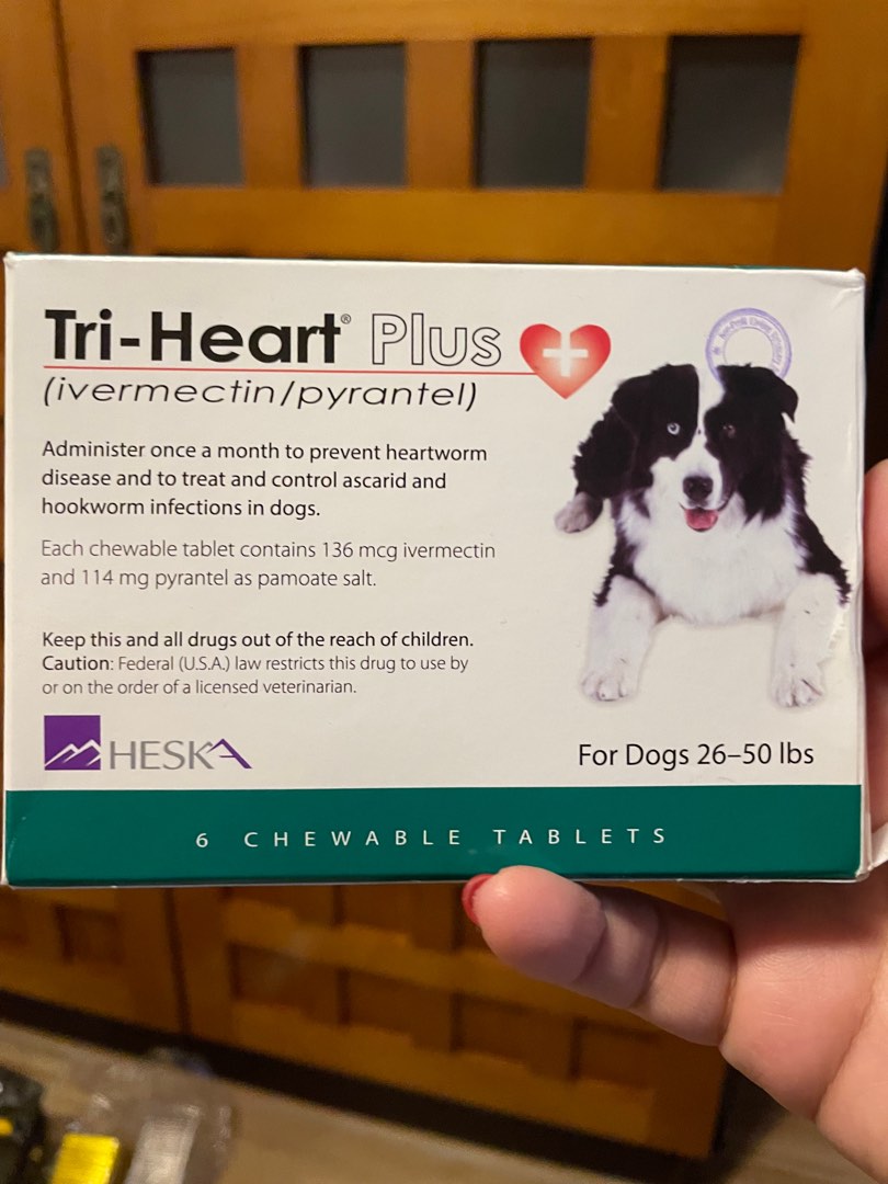 Tri-Heart Plus 預防心絲蟲藥 四粒, 寵物用品, 寵物食品 - Carousell