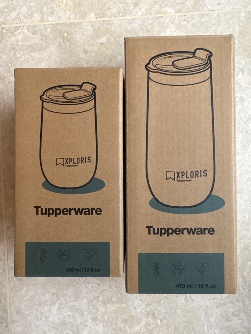 Tupperware Xploris tumblers / 350ml & 470ml, Furniture & Home Living ...