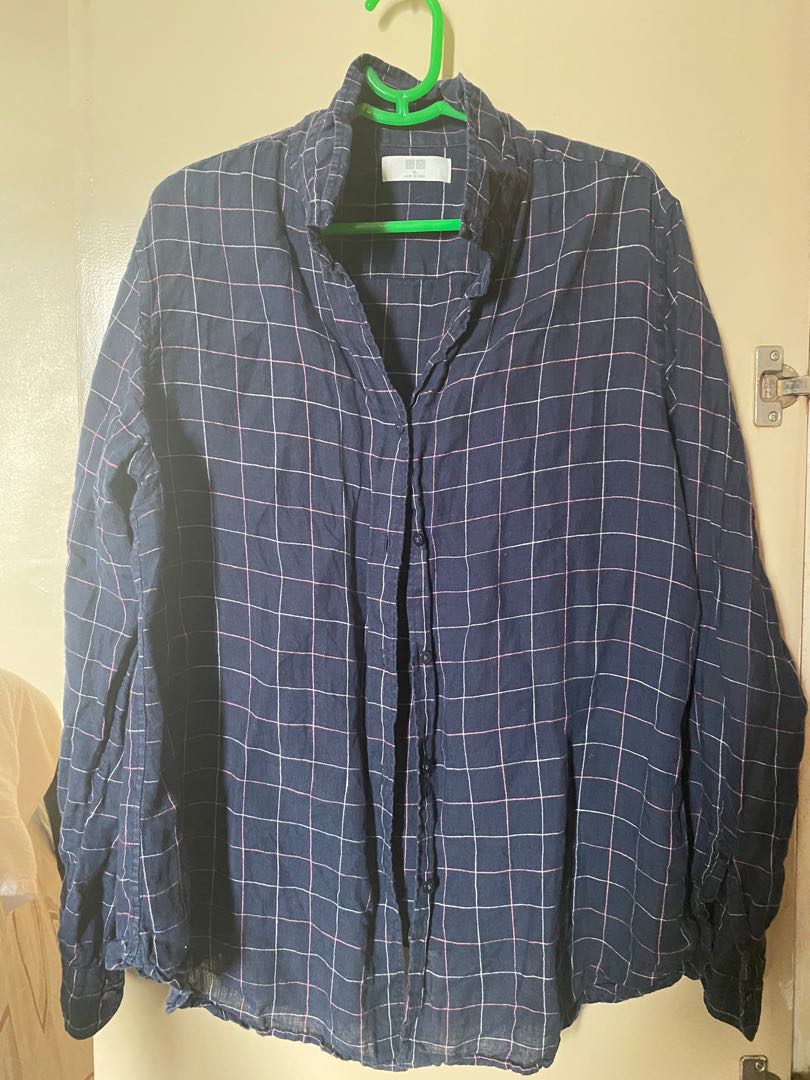Uniqlo Linen Botton down polo, Women's Fashion, Tops, Longsleeves on ...