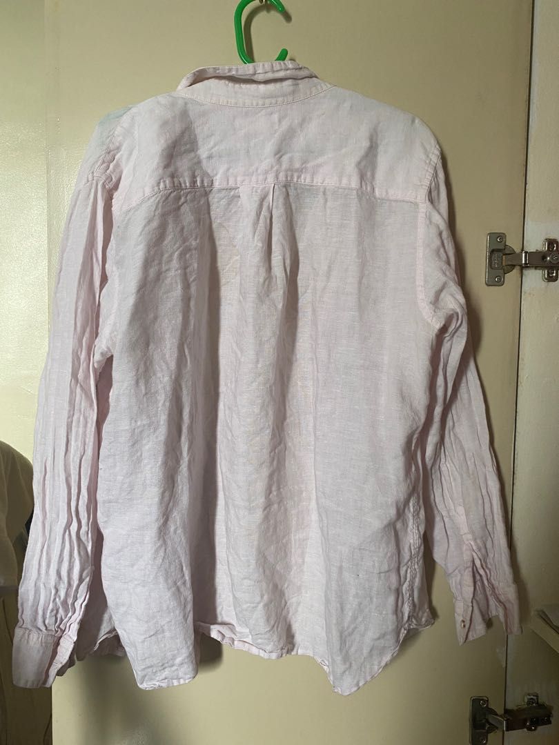 Uniqlo Linen Botton down polo, Women's Fashion, Tops, Longsleeves on ...