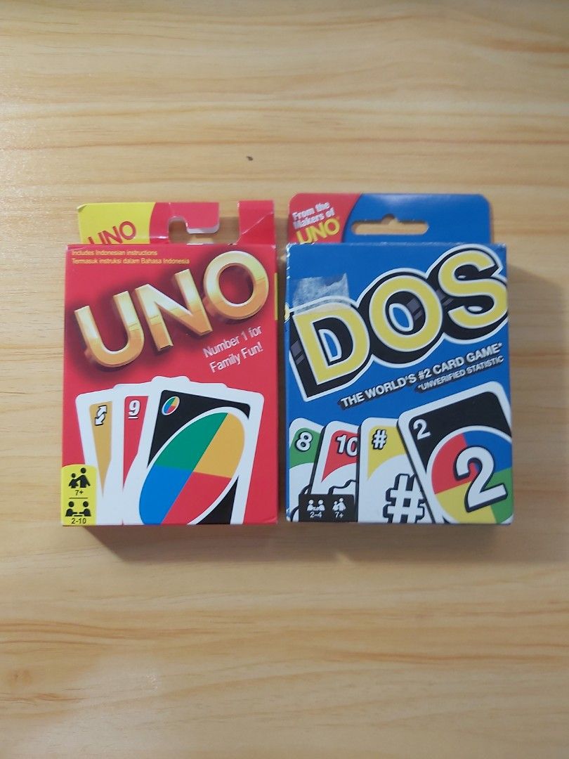 UNO & DOS card games, Hobbies & Toys, Toys & Games on Carousell