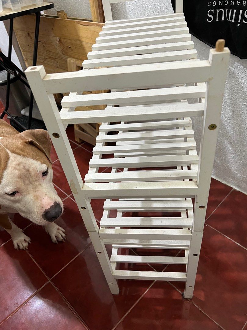 Used Wooden Shoe Rack White, Furniture & Home Living, Furniture ...