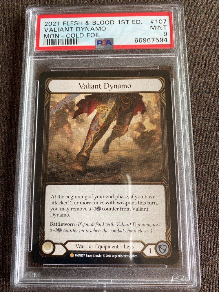 Valiant Dynamo PSA 9 Flesh & Blood Monarch 1st Ed, Hobbies & Toys, Toys ...