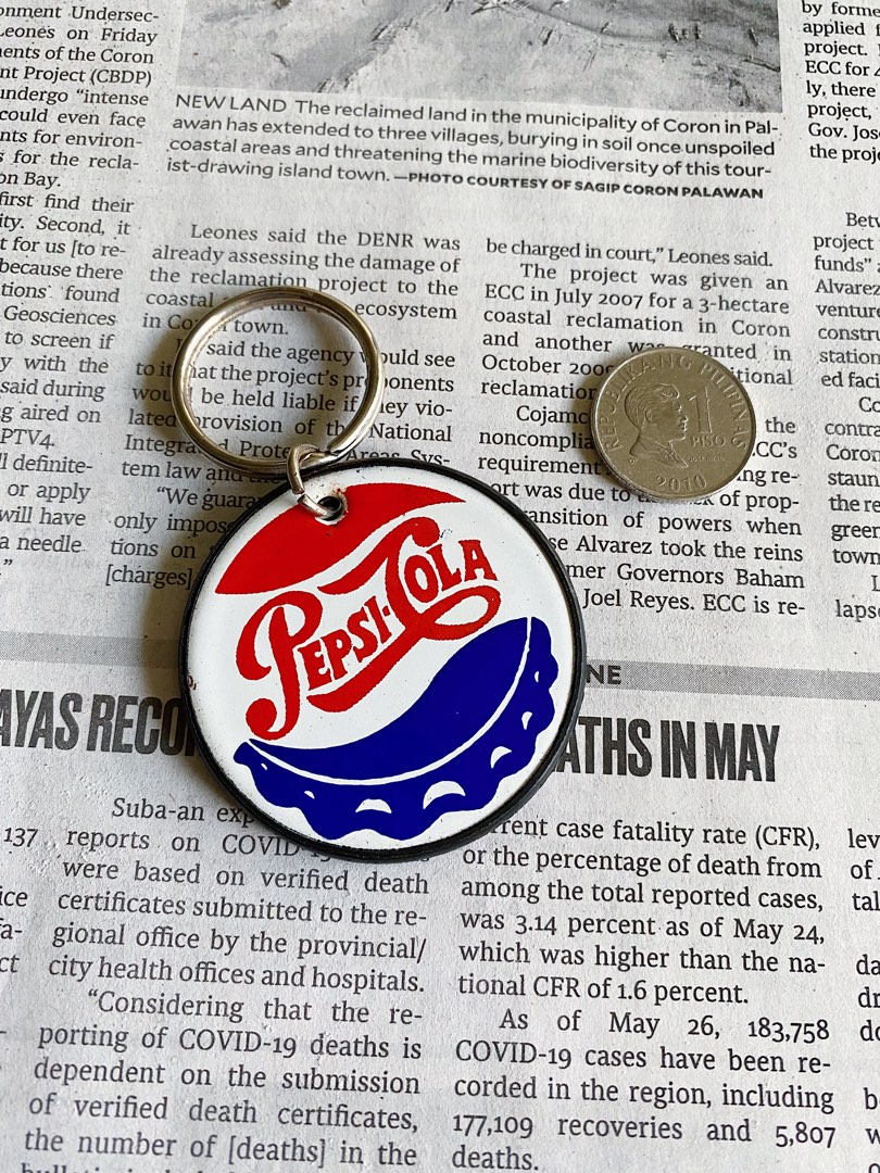 (Vintage) Pepsi Cola - Logo Dodo Keyring - Keychain by Dodo Designs ...