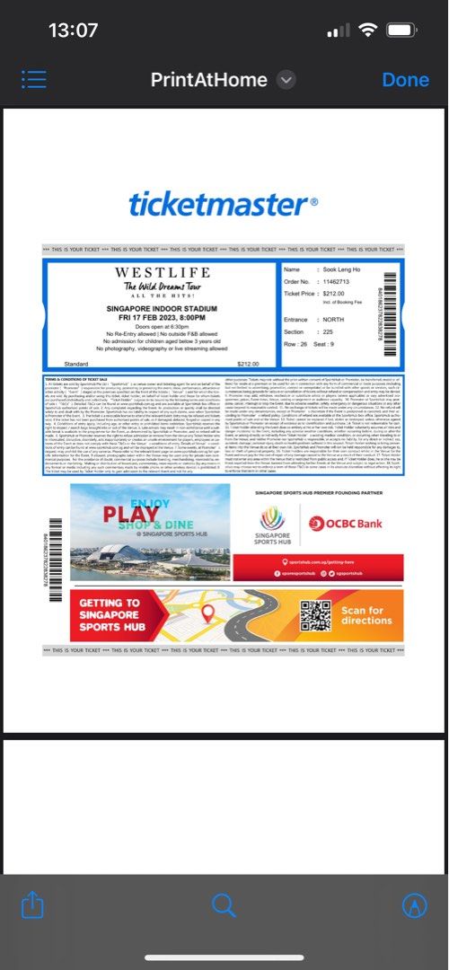 West life Concert Ticket on 17/2/23, Tickets & Vouchers, Event Tickets ...