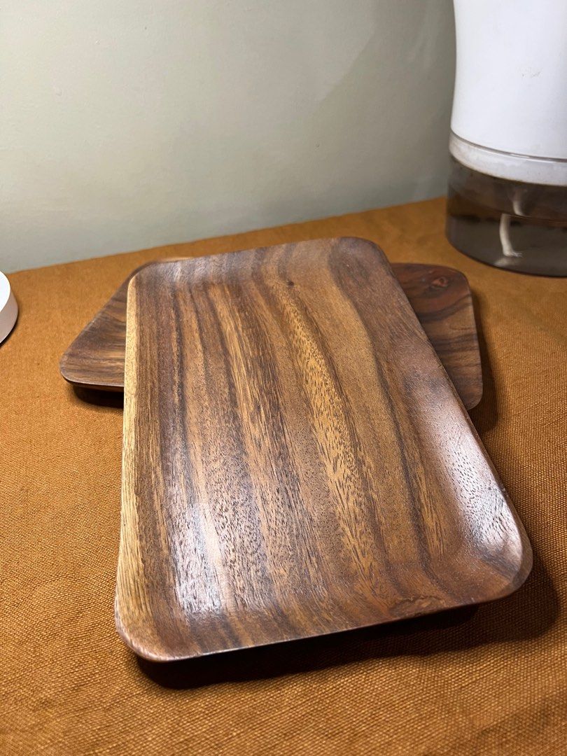 Wooden Plates Rectangular, Furniture & Home Living, Kitchenware ...