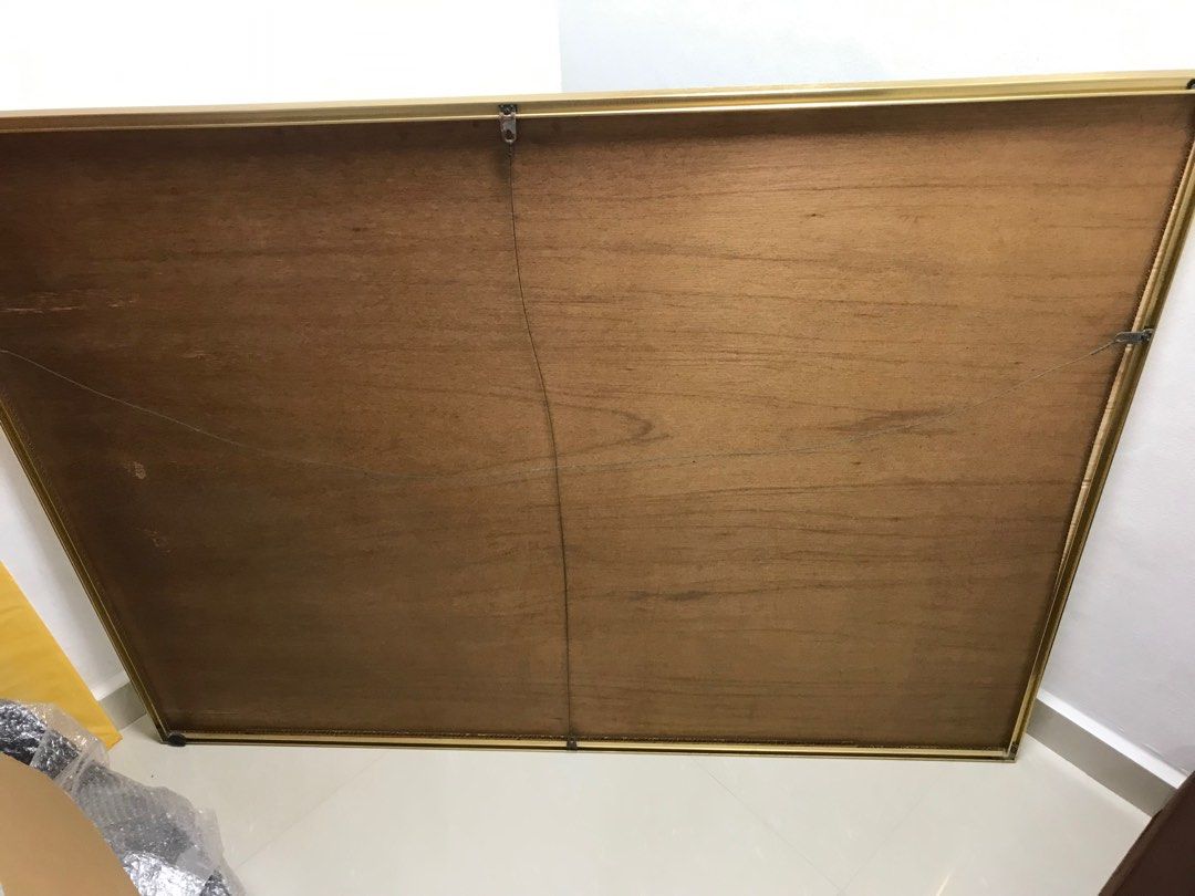 World map with frame, Furniture & Home Living, Home Decor, Frames ...