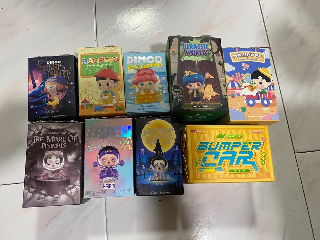 WTS/WTT POPMART DIMOO HACIPUPU SKULLPANDA SWEET BEAN BUMPER CAR ...