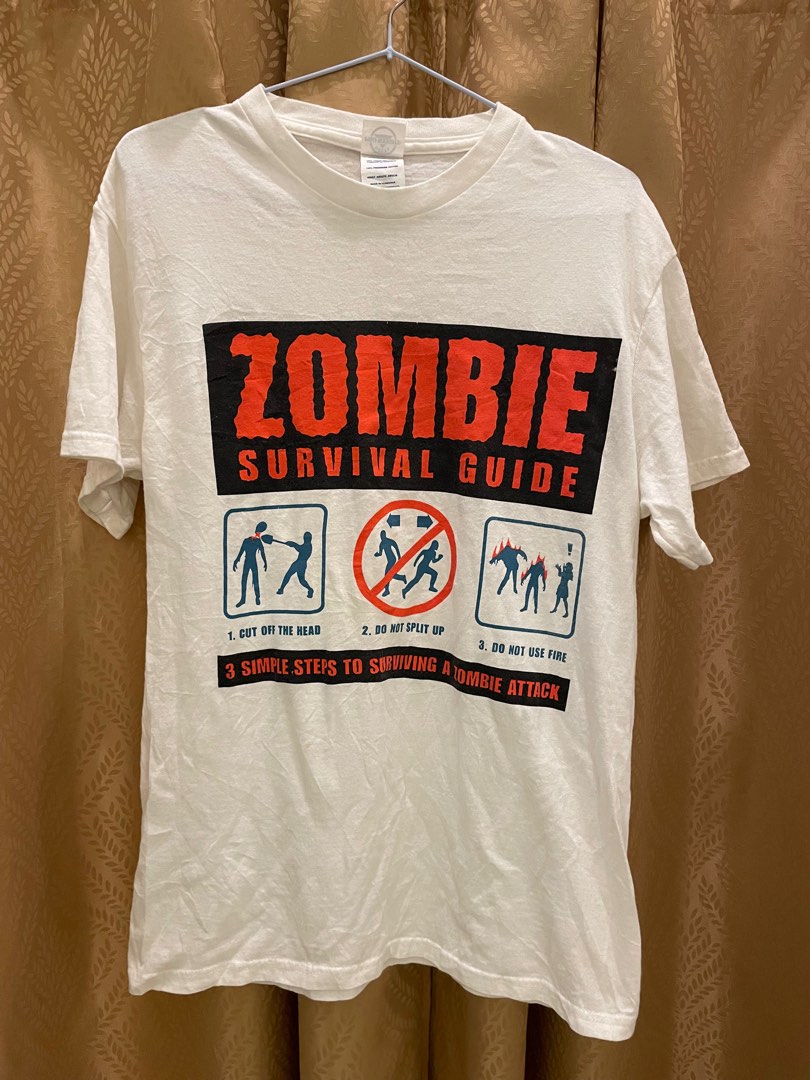 Y2k Zombie Survival Guide Graphic shirt, Men's Fashion, Tops & Sets ...