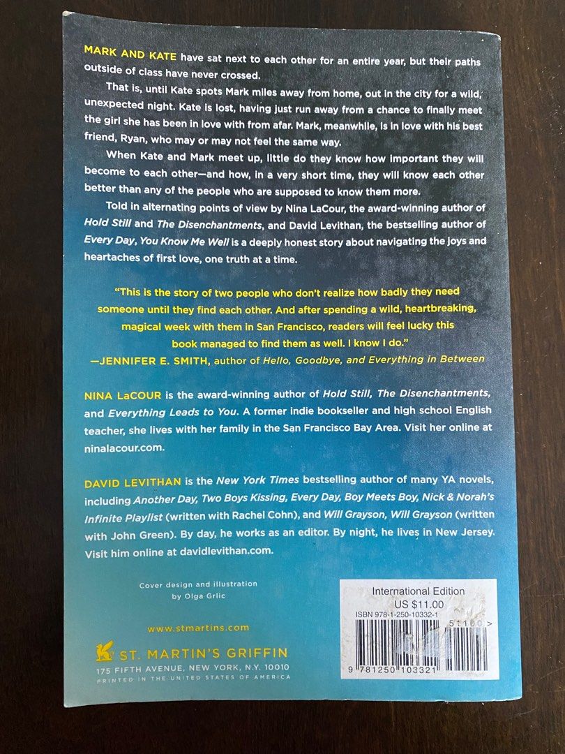 You Know Me Well by Nina LaCour & David Levithan, Hobbies & Toys, Books ...