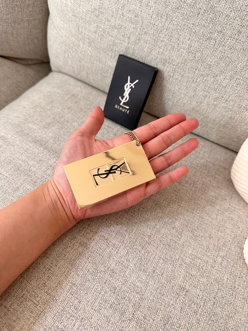 YSL engraved mirror-gold, Luxury, Accessories on Carousell