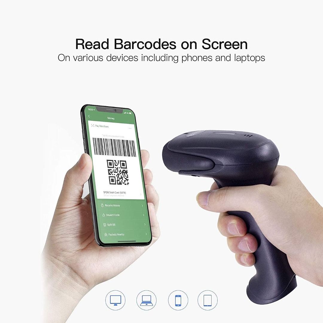 2D USB Wired Barcode Scanner,Symcode 1D 2D Handheld QR Code Data Matrix PDF-417 USB Wired ...