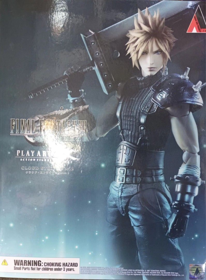 日版 PLAY ARTS Kai Cloud Strife Version 2 FINAL FANTASY VII Remake 最終幻想 ...