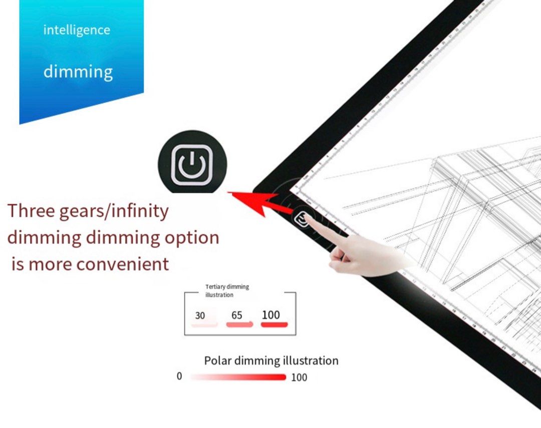 Adjustable A4/A3 Copy Pad Panel Drawing Tablet Light Box Tracing Board ...
