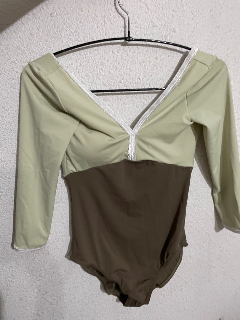 Adult Ballet Leotard Green and Brown, Women's Fashion, Activewear on ...