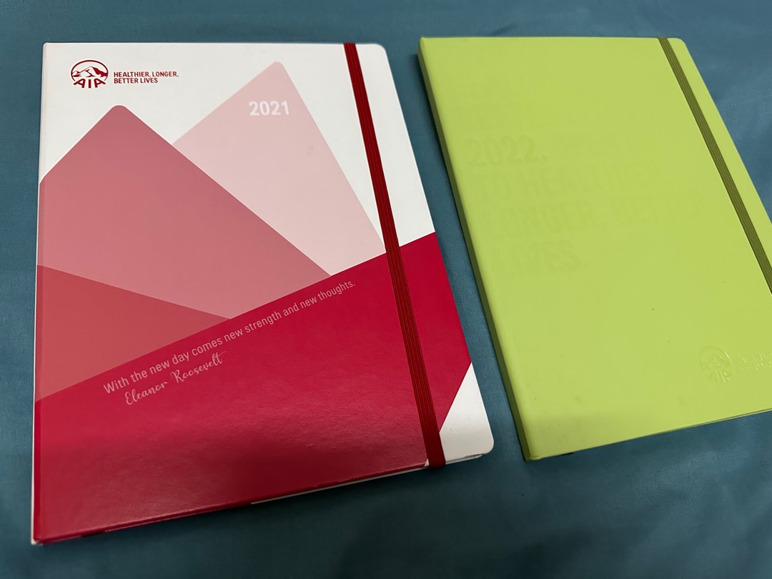 BRAND NEW AIA Yearly Big Size Notebook 2021 & 2022, Hobbies & Toys ...