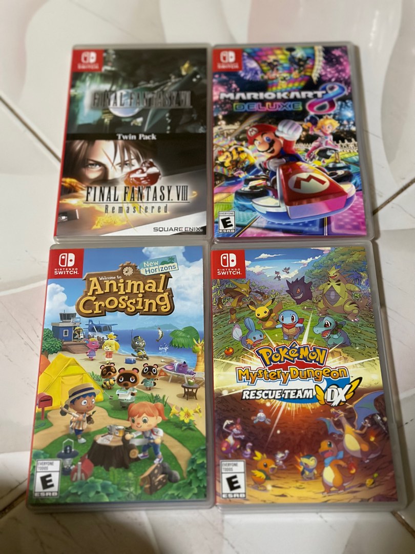 Animal Crossing, Final Fantasy VII VIII, Mario Kart Deluxe 8, Pokemon Dungeon, Video Gaming ...