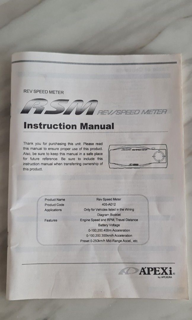 A'PEXi RSM Model 405-A013 full set, original packaging. Circa 2005, Car ...