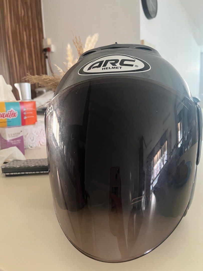 Arc Ritz Modern Grey Helmet with Light Smoke Visor, Motorcycles ...