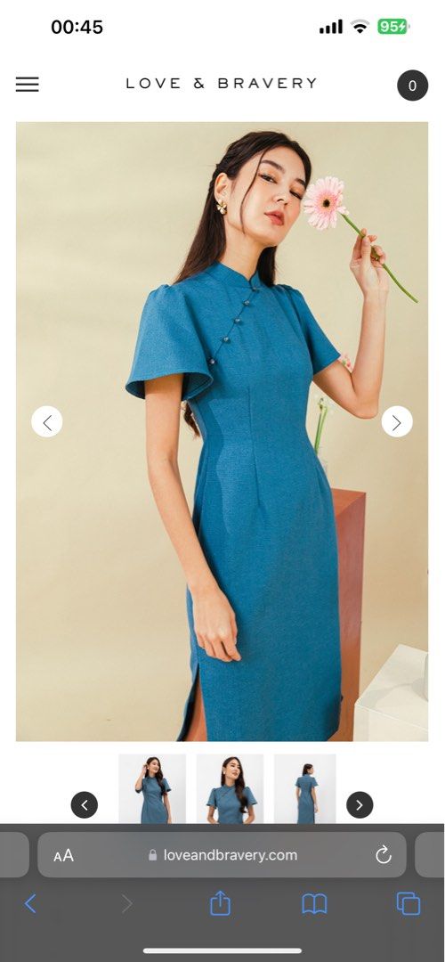 AUBRIELLE FLUTTER SLEEVE TWEED MIDI CHEONGSAM, Women's Fashion, Dresses ...