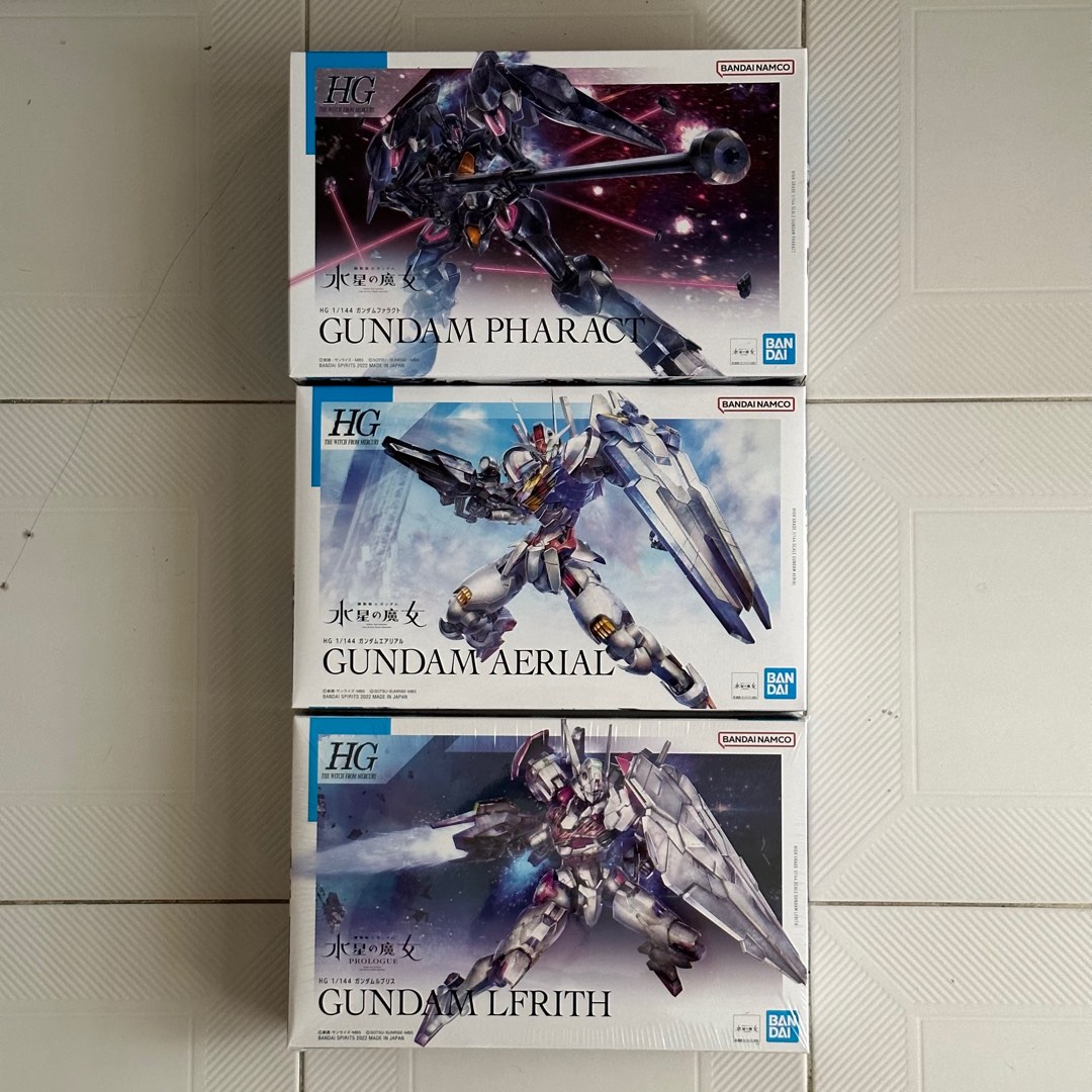 Bandai HG Gundam Pharact, Aerial, Lfrith witch from mercury, Hobbies ...