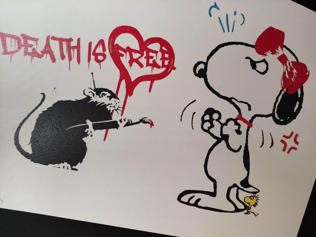 Banksy x Snoopy Death nyc Lithograph Signed Numbered, Furniture & Home ...
