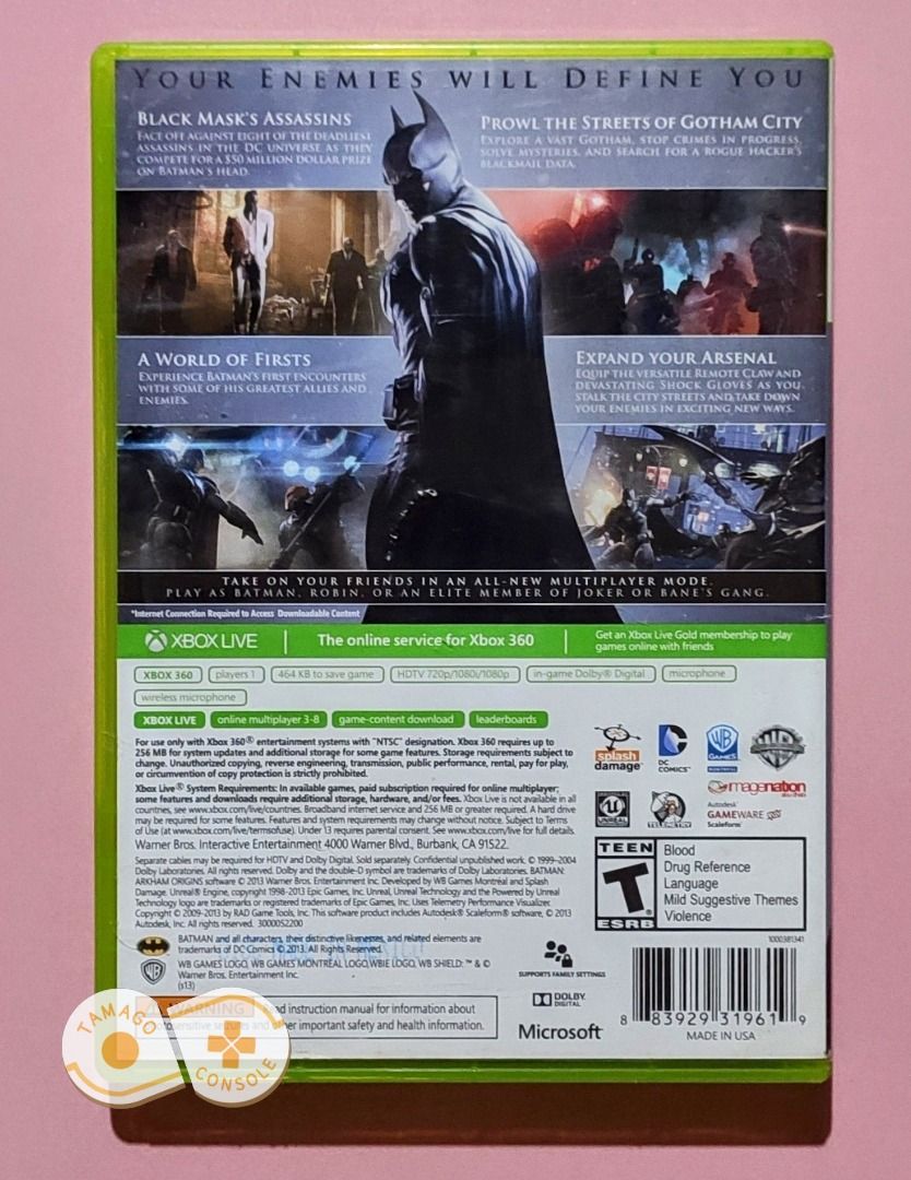 Batman: Arkham Origins - [XBOX 360 Game] [NTSC / ENGLISH Language ...