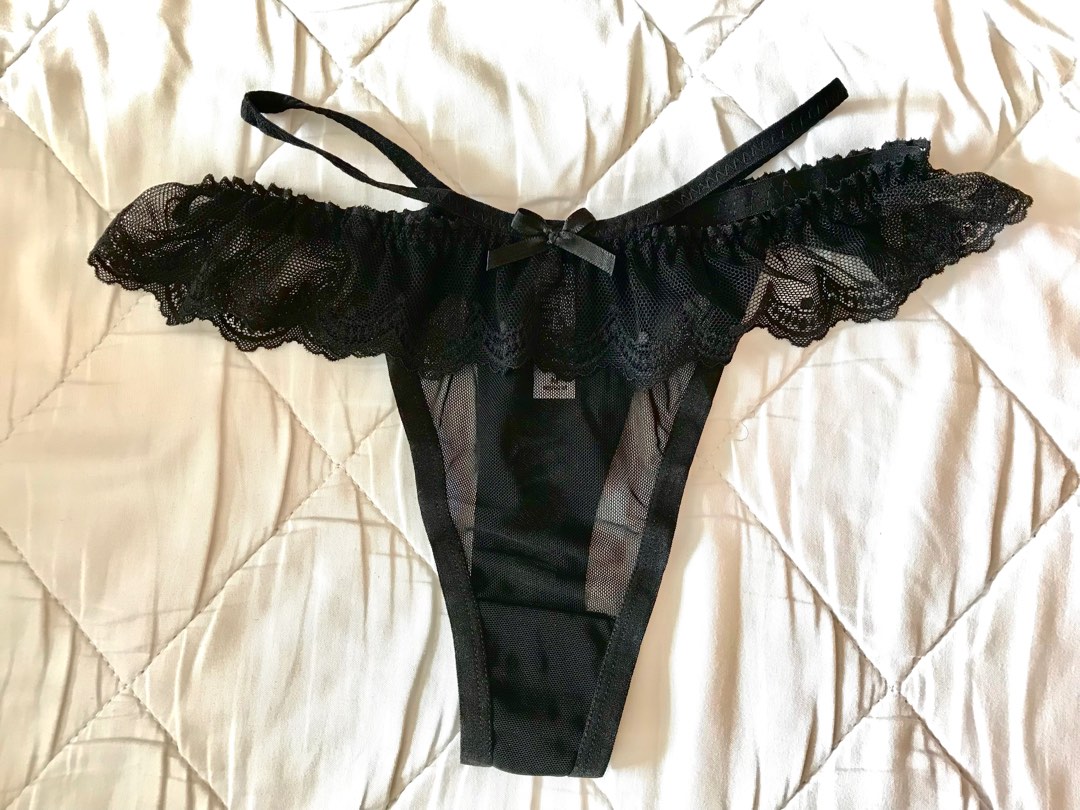 sexy & cute black g string, Women's Fashion, New Undergarments ...